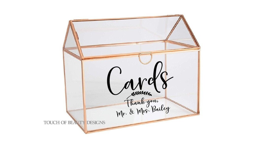 Wedding Card Box Decal / DIY Card Box Decal / DIY Wedding Sign Decal ...