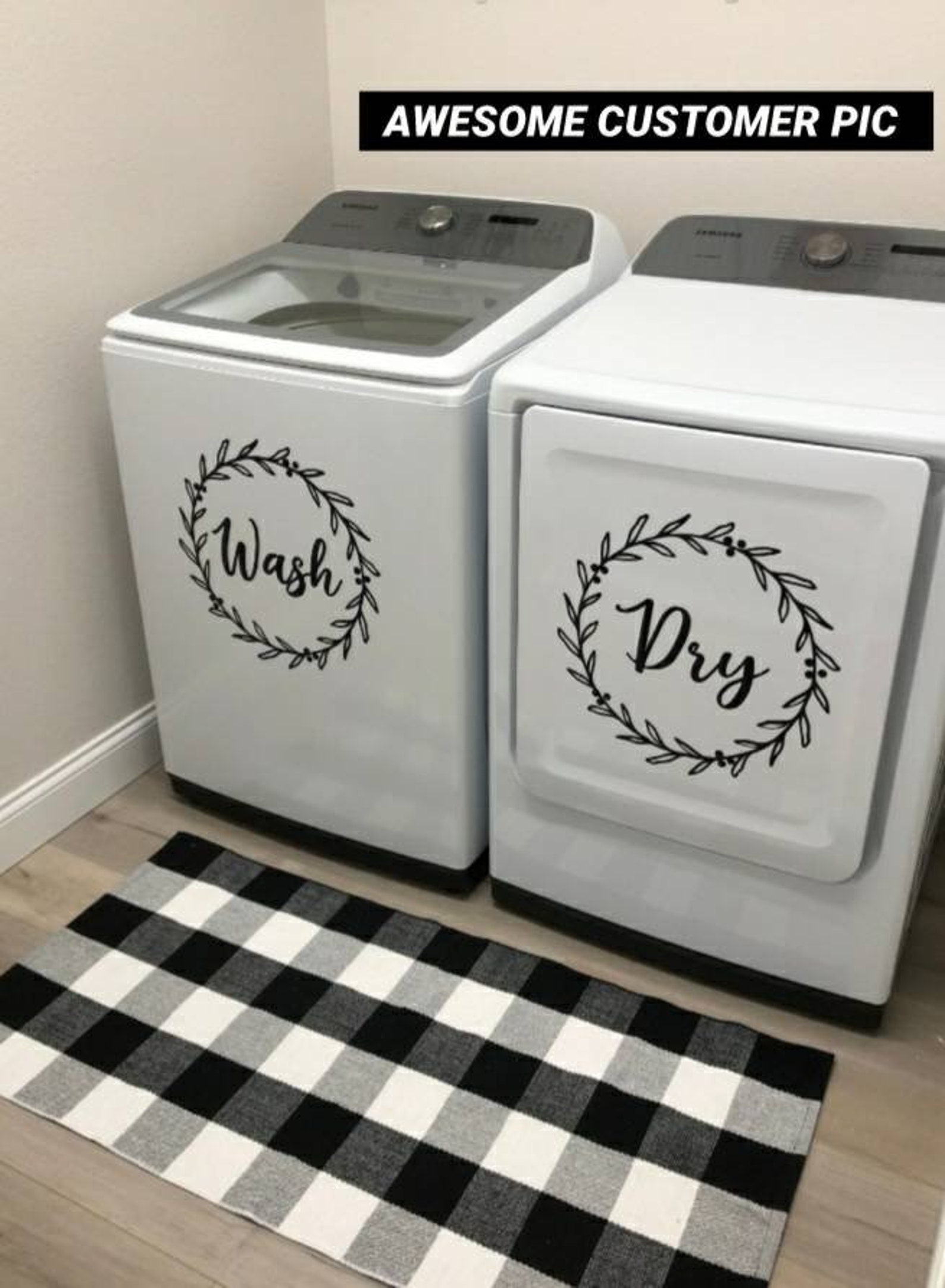 Washer & Dryer Decals / Laundry Decals / Laundry Room Decals / | Etsy