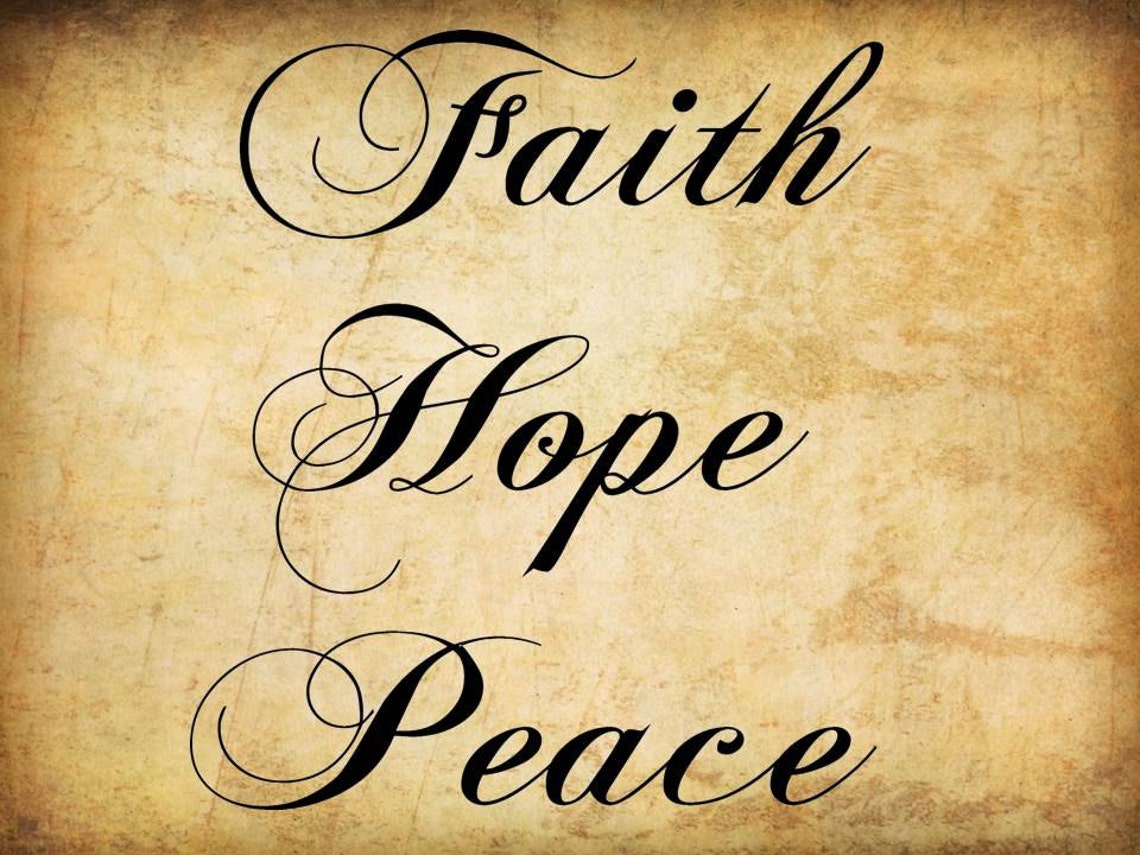 Wall Decal Quote Faith, Hope, Peace Wall Decals Make GREAT Gifts Wall ...