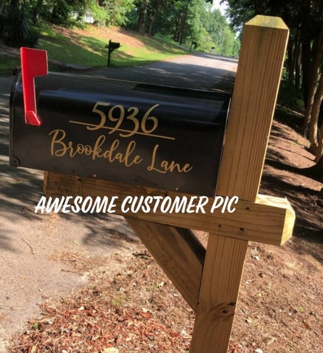 Personalized Script Mailbox Decal / Custom Mailbox Decal / Mailbox ...