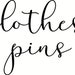 Clothes Pins Label Decal / Laundry Room Decor / Clothes Pins Label ...
