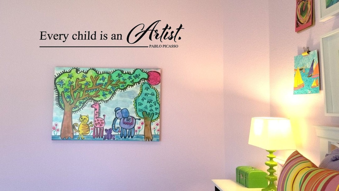 Every Child is an Artist Wall Decal, Playroom Decal, Create Draw Paint ...