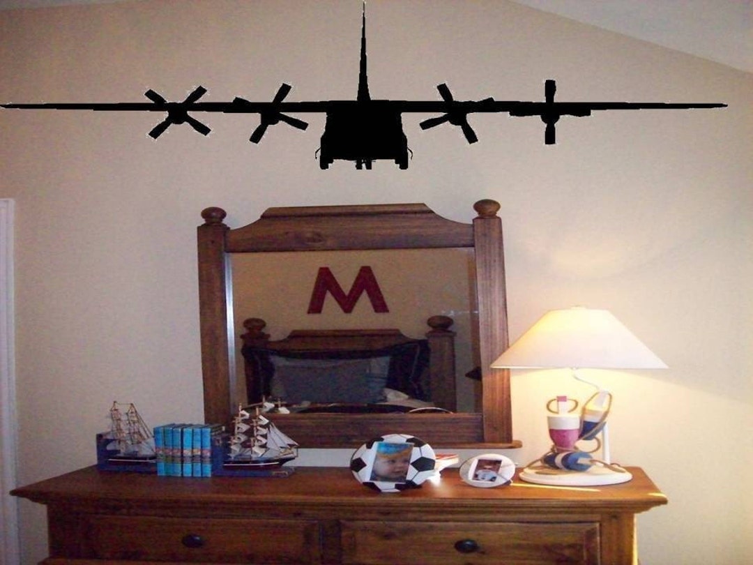 Military Plane Wall Decal\/wall Sticker - Etsy