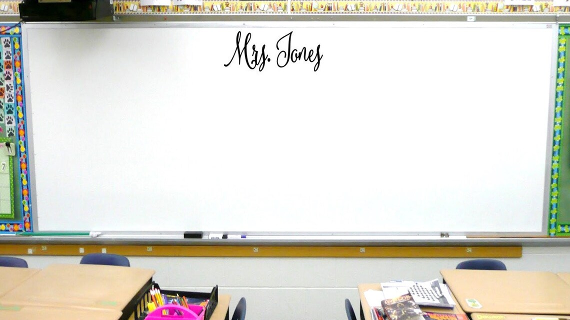 Teacher Name Door Decal / Teacher Desk Sticker / School Office Name ...