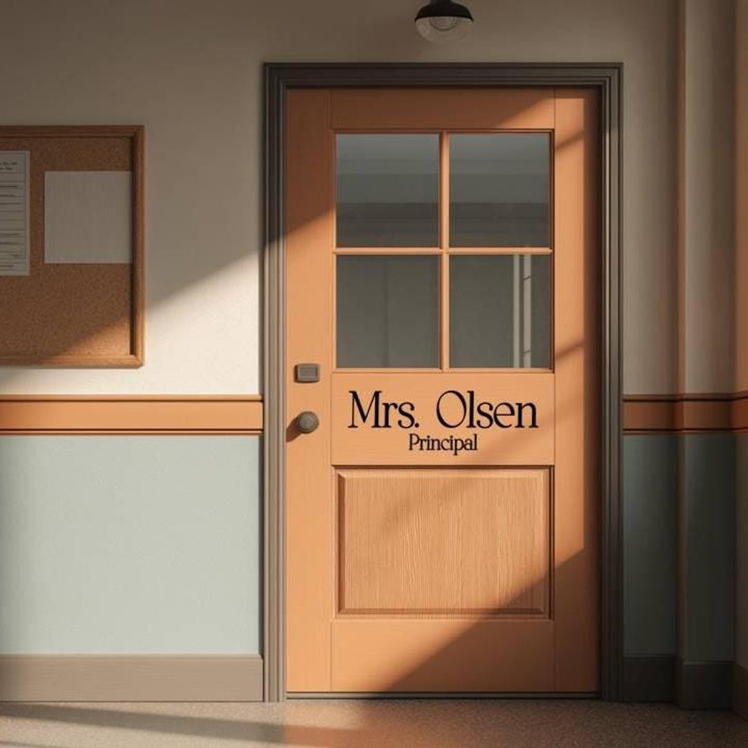 Principal Name Decal for Door / Counselor Teacher Desk / School Office ...