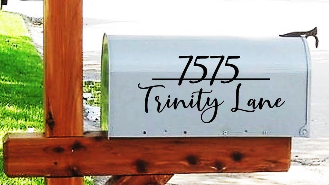 Stylish Script Mailbox Decal / Custom Mailbox Decal / Mailbox Address ...