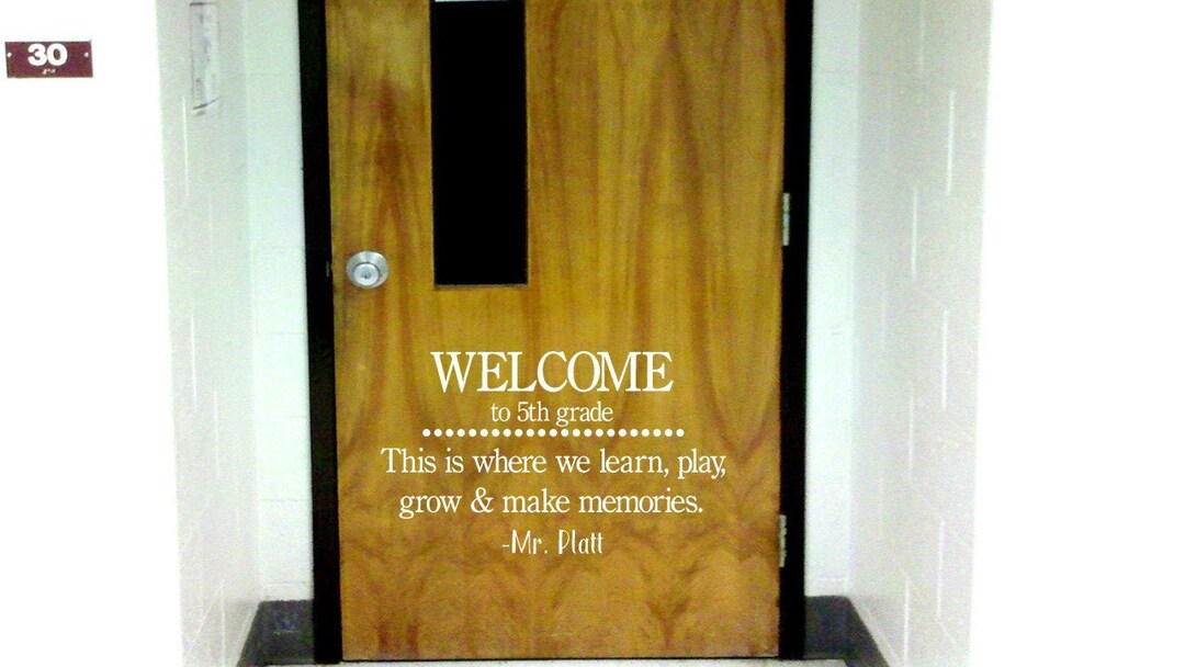 Personalized Classroom Welcome Decal / Classroom Welcome Sign ...