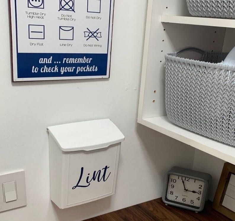 Lint Decal Label / Laundry Room Decor / Laundry Room Organization ...