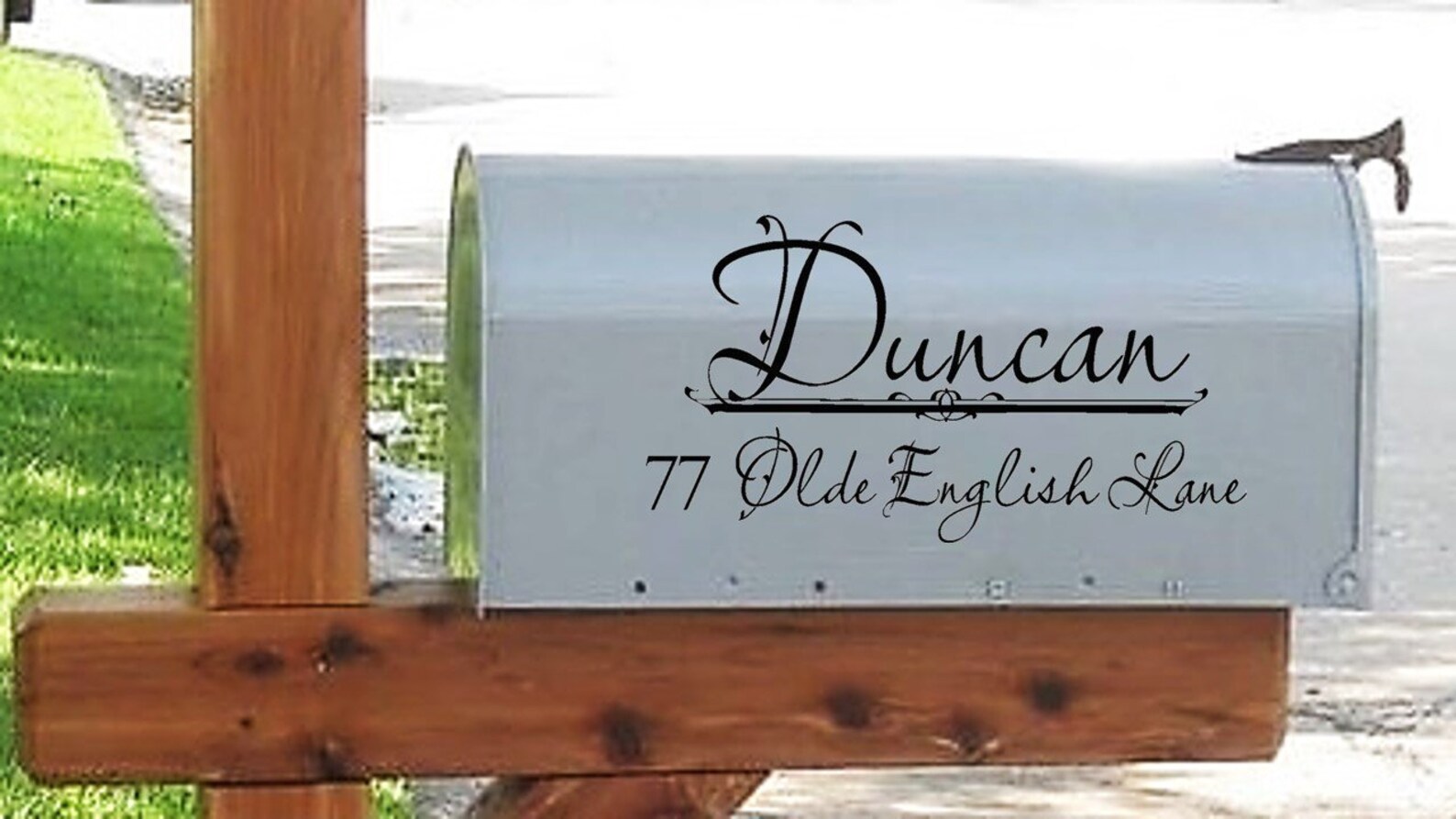 Script Name Mailbox Decal / Custom Mailbox Decal / Mailbox - Etsy