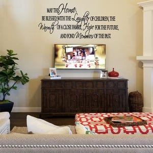 May This Home Be Blessed Wall Decal/ Laughter Warmth Hope Memories Wall ...