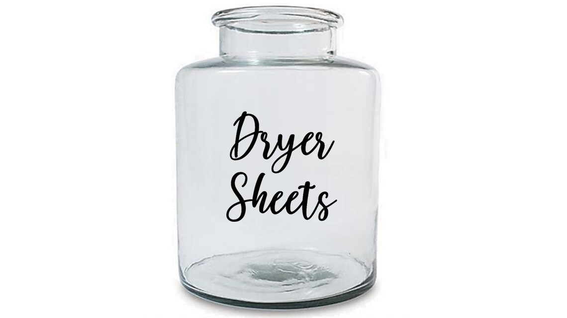 Dryer Sheets Label Decal / Laundry Room Decor / Laundry Dryer Sheets ...