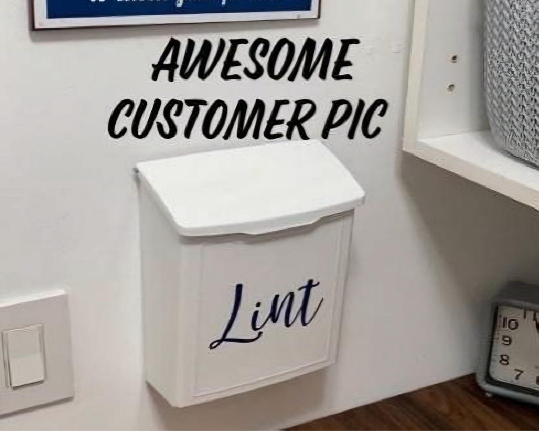 Lint Decal Label / Laundry Room Decor / Laundry Room Organization ...