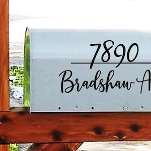 Stylish Script Mailbox Decal / Custom Mailbox Decal / Mailbox Address ...