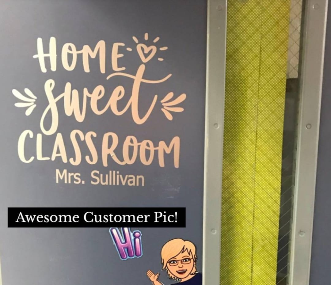 Home Sweet Classroom Decal / Classroom Door Decal for Home Room ...