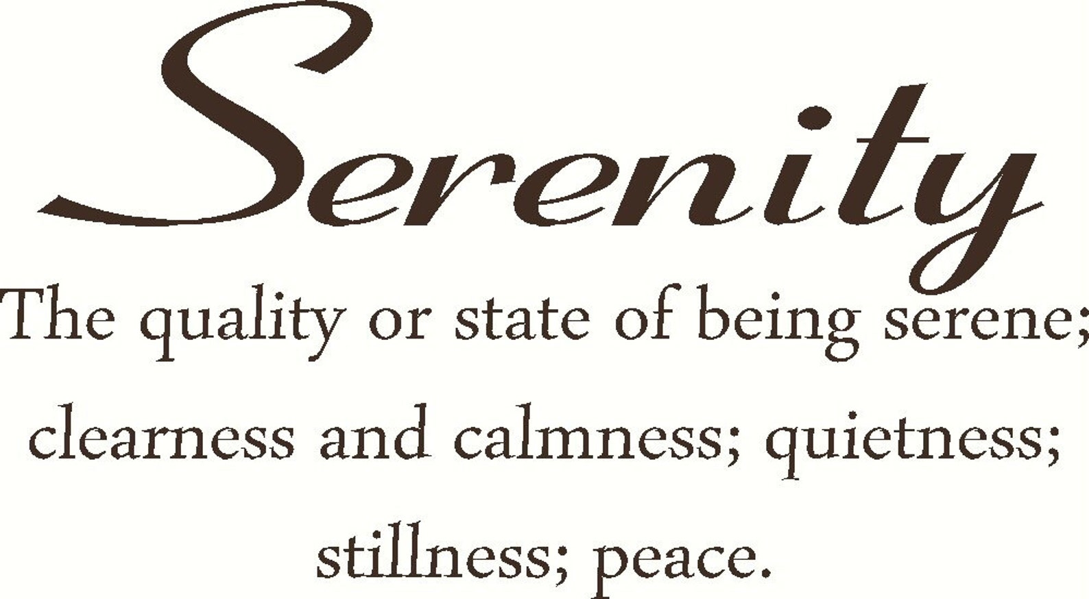 Serenity Definition Wall Decal/Wall Lettering/Wall Tattoo - Etsy France