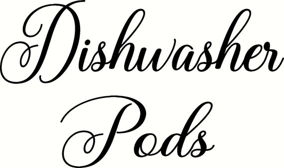 Dishwasher Pods Label Decal / Kitchen Room Decor / Laundry - Etsy