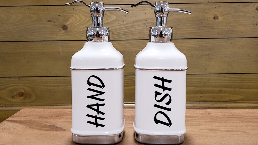 Soap Label Decals / Kitchen Decor / Hand Soap Label / Dish Soap Label ...