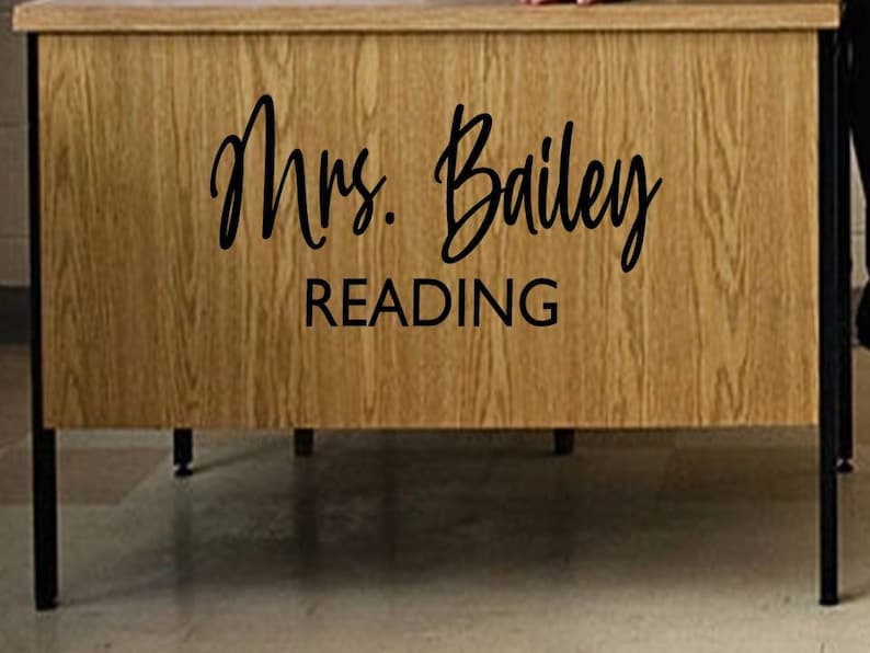 Personalized School Name Decal / Nurse Name Door Decal / - Etsy