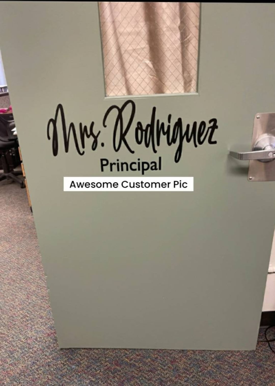 Personalized School Name Decal / Principal Name Door Decal / School ...