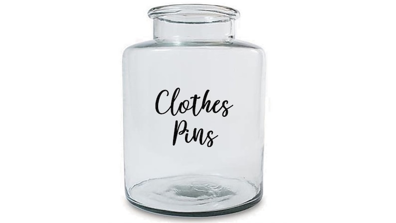Clothes Pins Label Decal / Laundry Room Decor / Clothes Pins - Etsy