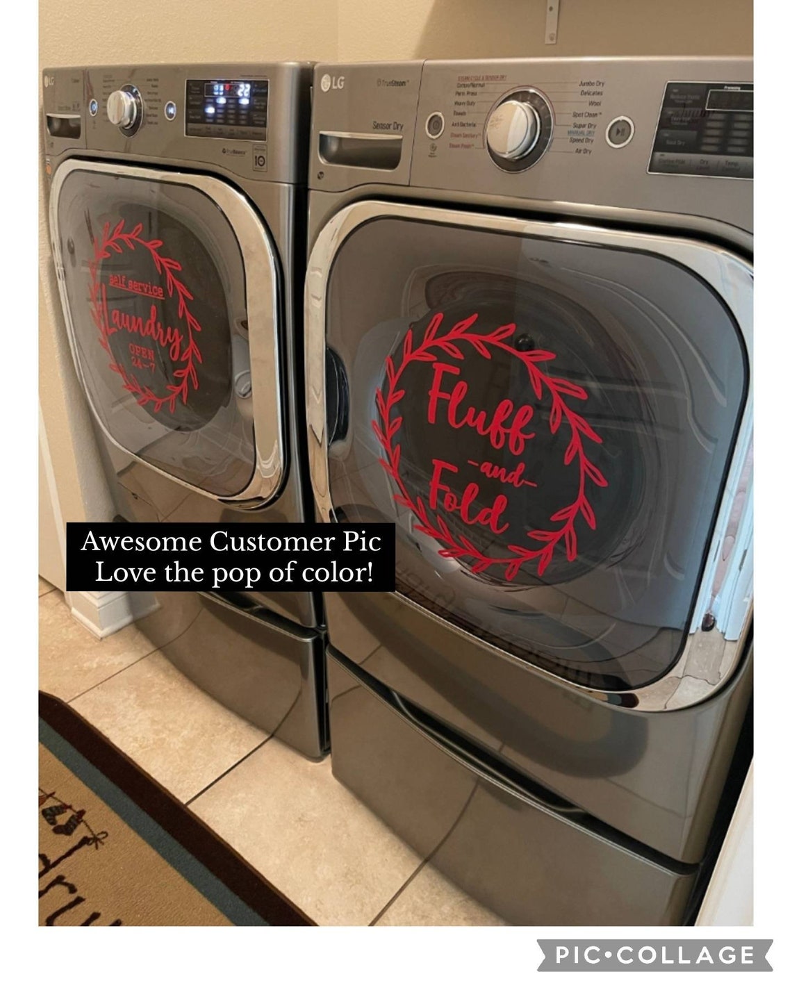 Laundry Washer & Dryer Decals / Laundry Decals / Laundry Room - Etsy