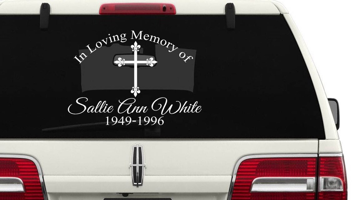In Loving Memory Decal With Cross/memorial Car Decal/truck - Etsy
