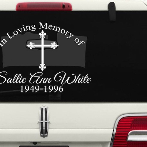 In Loving Memory Decal With Cross/memorial Car Decal/truck - Etsy