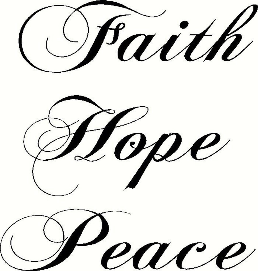 Faith, Hope, Peace Decal / Faith Hope Peace Christian Decals ...
