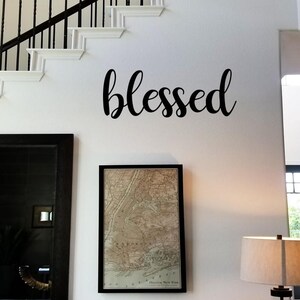 Blessed Wall Decal/ Christian Wall Transfer Sticker/ Christian Gift ...