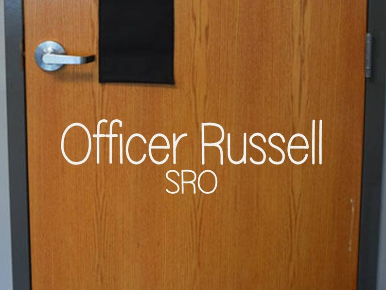 School Policer Office Name Decal / School Resource Officer Name Decal ...