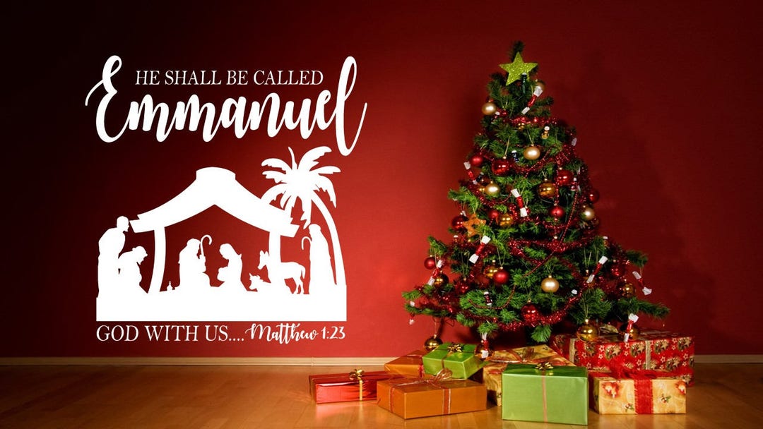Nativity Wall Decal / Christmas Wall Decal / Emmanuel Decal Sticker ...