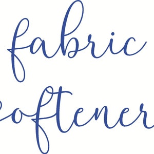 Fabric Softener Label Decal / Laundry Room Decor / Laundry Label ...