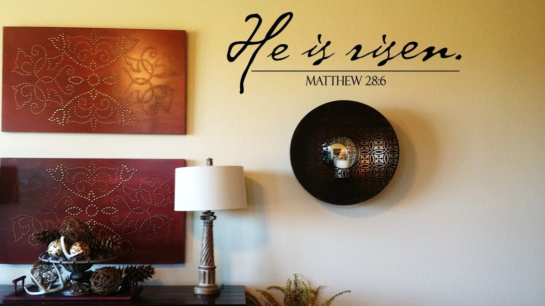 He is Risen Wall Decal - Resurrection Wall Words - Easter Wall Decal ...