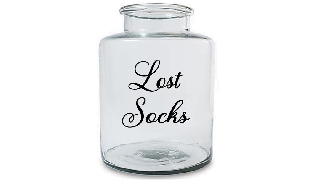 Script Lost Socks Label Decal / Laundry Room Decor / Lost Socks Label ...