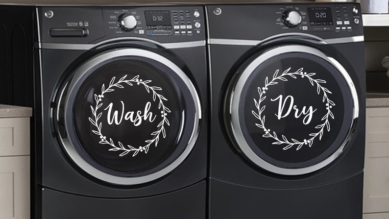 Washer & Dryer Decals / Laundry Decals / Laundry Room Decals / Wash Dry ...