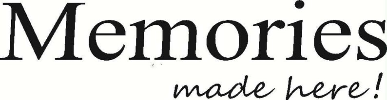 Memories Made Here Wall Decal / Picture Gallery Wall Words | Etsy