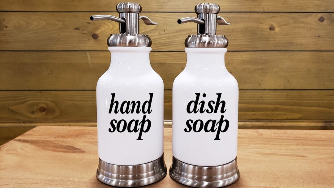 Classic Soap Label Decals / Kitchen Decor / Hand and Dish Soap Label ...