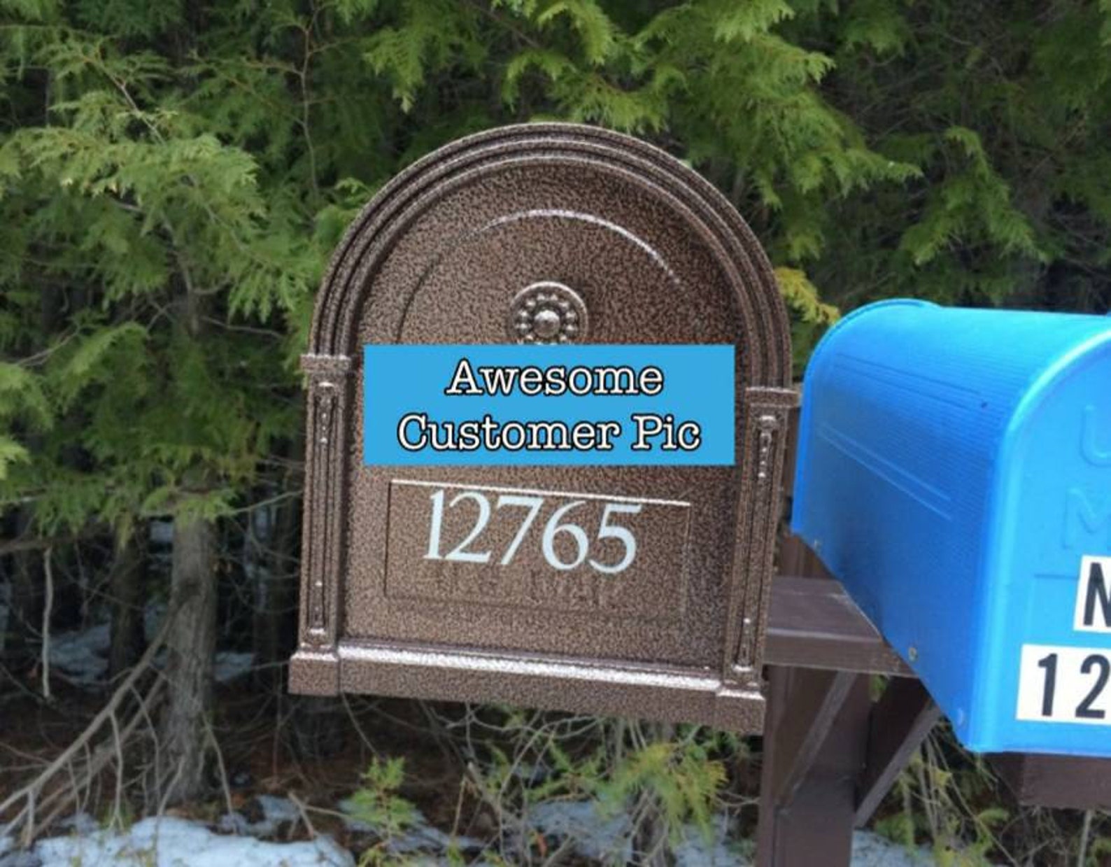 Front Numbers Mailbox Decal / Address Numbers Mailbox Decal / Mailbox ...