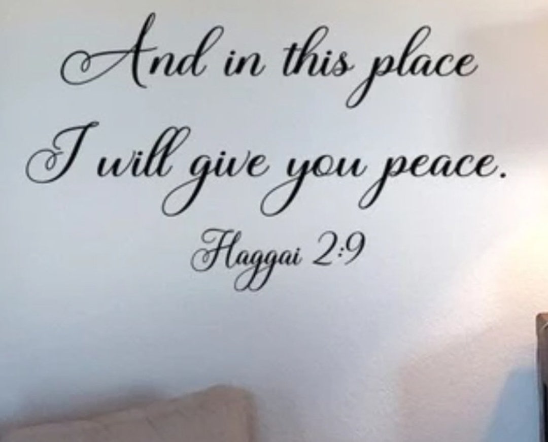 Peace Decal / Christian Wall Decal / I Will Give You Peace Decal ...