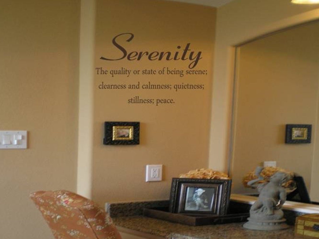Serenity Definition Wall Decal/wall Lettering/wall Tattoo - Etsy