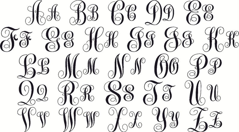 Vine Monogram Decal / Notebook Decal / Personalized Decal / - Etsy