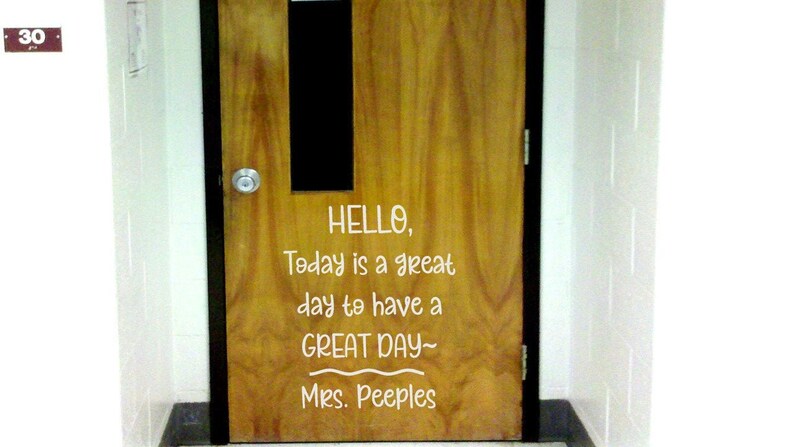 Personalized Classroom Hello Sign / School Classroom Decal / - Etsy