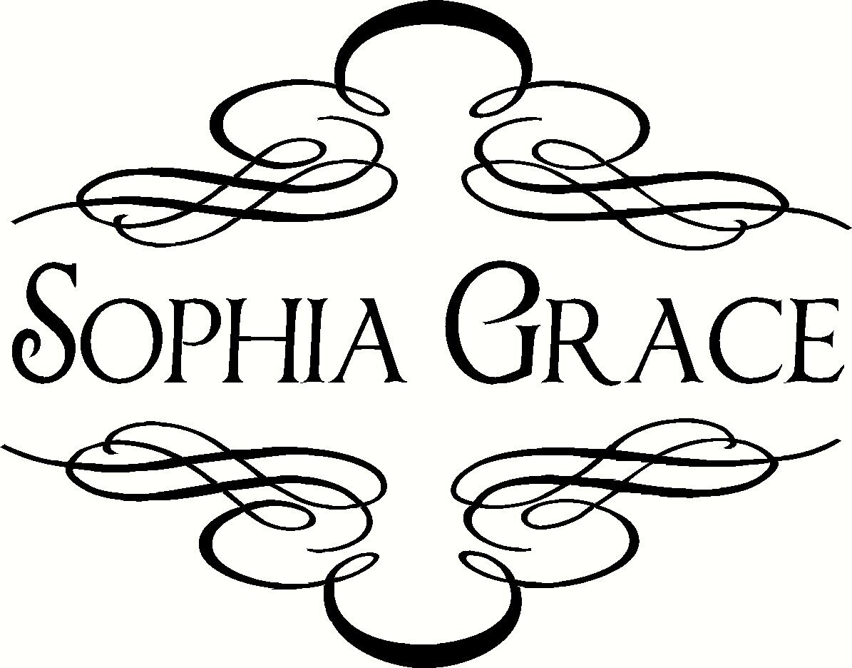 Double Scroll With Elegant Name Large Wall Decal Wall Words - Etsy