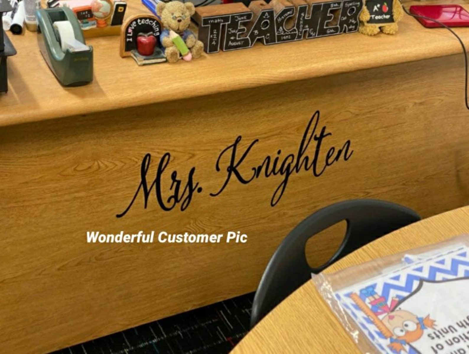 Teacher Name Decal for Door / Teacher Desk Sticker / School | Etsy