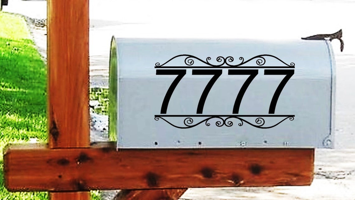House Numbers Mailbox Decal / Address Numbers Mailbox Decal / - Etsy