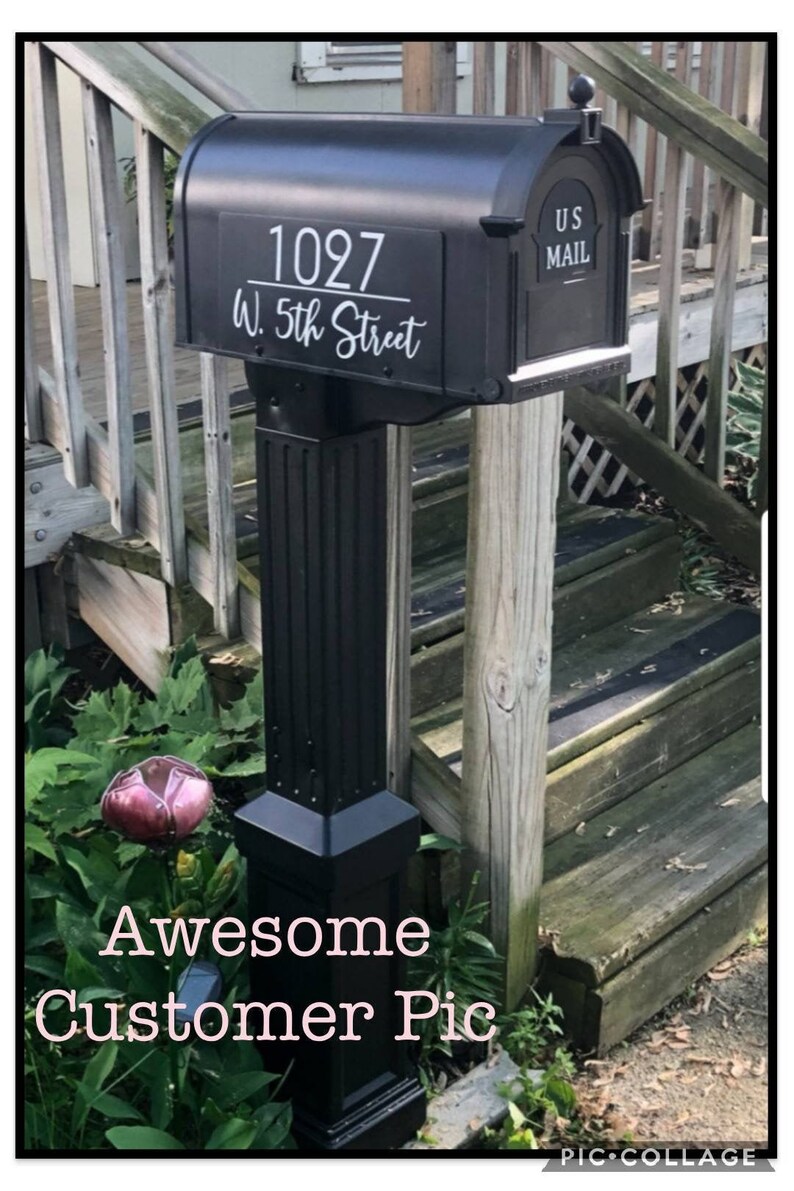 Modern Mailbox Decal / Custom Mailbox Decal / Mailbox Address - Etsy