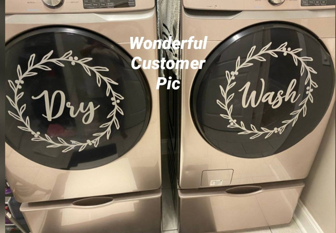 Vine Washer & Dryer Decals / Laundry Room Decals / Laundry Decals ...