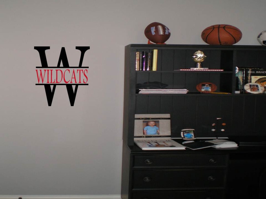 Large Monogram Letters With Football Team Name / Basketball Team ...