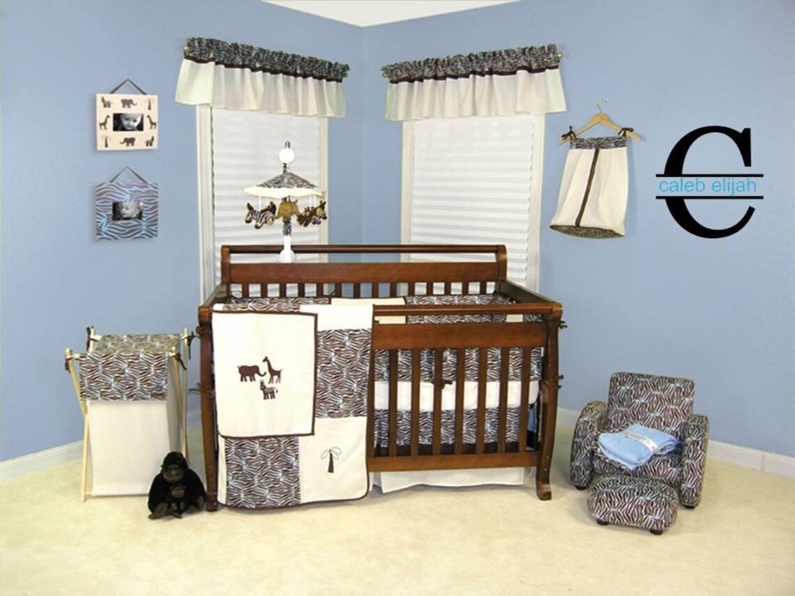 Wall Decal Quote Large Monogram Letter With First and Middle - Etsy