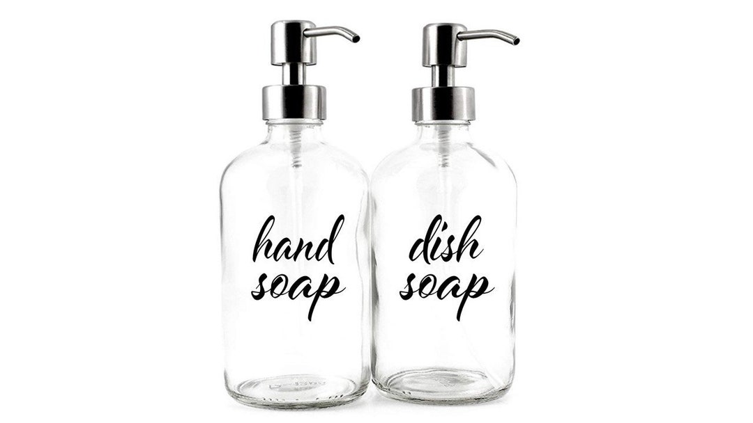 Soap Label Decals / Kitchen Decor / Hand Soap Label / Dish Soap Label ...